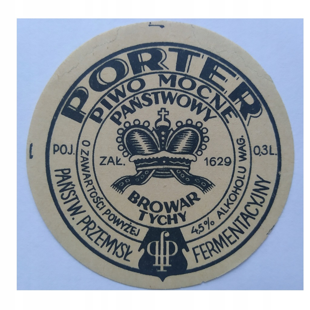 BROWAR TYCHY-PORTER-STARA ETYKIETA - 13103422559 - oficjalne archiwum Allegro
