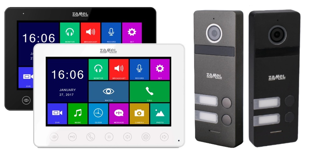 ZAMEL Wideodomofon Dwurodzinny Sterowanie Bramą - 11140400090 ...