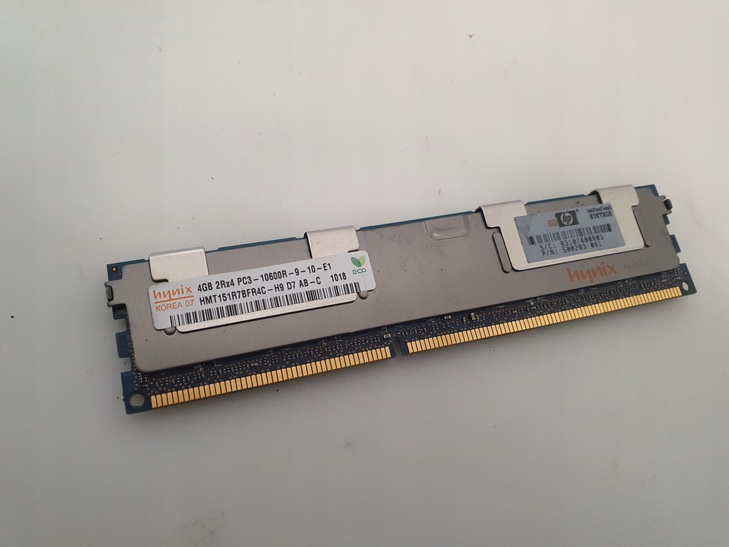 PAMIĘĆ RAM Hynix 4GB PC3-10600R HMT151R7BFR4C (A) - 13446737501 ...