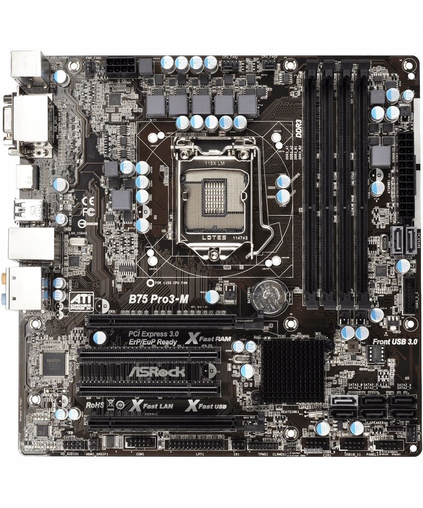 Płyta główna ASRock B75 Pro3-M socket 1155 - 13542181475 - oficjalne ...