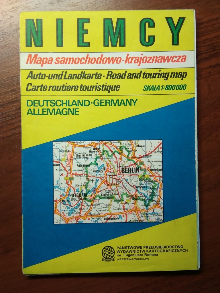 NIEMCY mapa samochodowa 1991 r. - 12693006662 - oficjalne archiwum Allegro