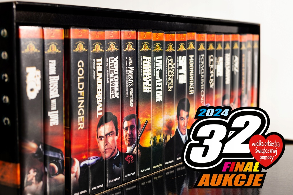 Kolekcjonerskie wydanie 19 filmów z serii James Bond na VHS ... Kolekcjonerskie wydanie 19 filmów z serii James Bond na VHS ...