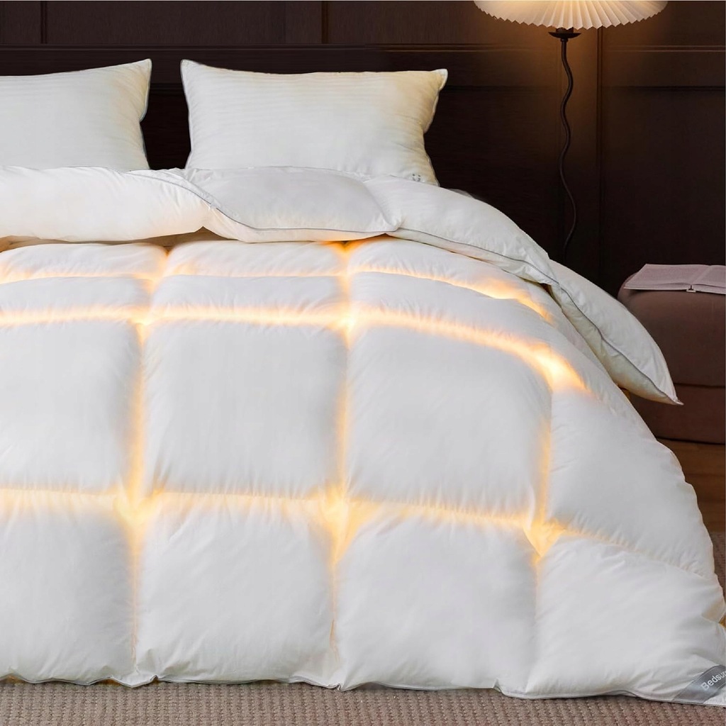 BEDSURE Kołdra puchowa 135x200 kołdra zimowa z 90% puchu 10% pierza 880 ...