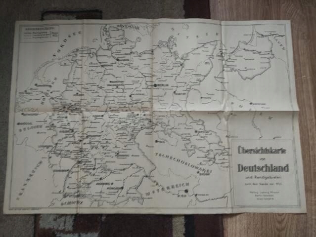 III Rzesza Mapa Poglądowa Niemiec 1933 - 13021935120 - oficjalne ...