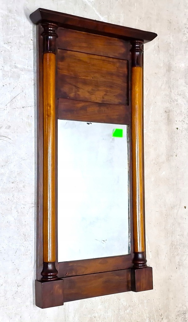 H-P LUSTRO W DREWNIANEJ RAMIE z KOLUMNAMI styl Biedermeier ...