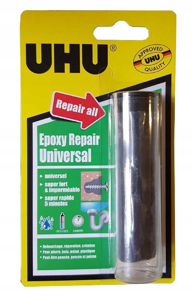 UHU EPOXY KLEJ EPOKSYDOWY GLINKA NAPRAWCZA 56G - 14197507720 ...