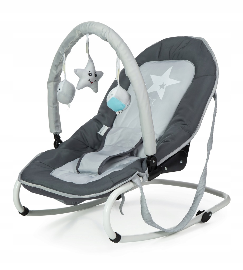 Leżaczek Bujaczek Kołyska, Składany z zabawkami - 12645030368 ...