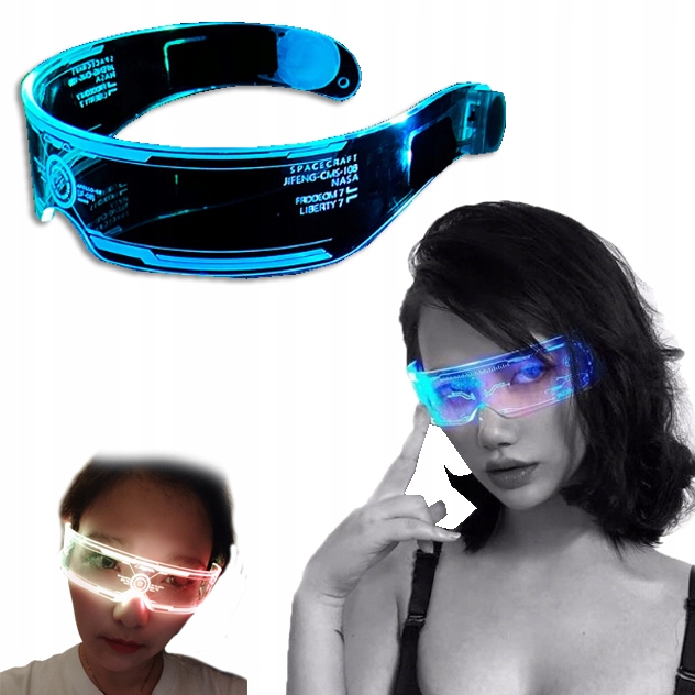 Купить Голограмма СВЕТЯЩИЕСЯ ОЧКИ КИБЕРПАНК для светодиодной вечеринки ...