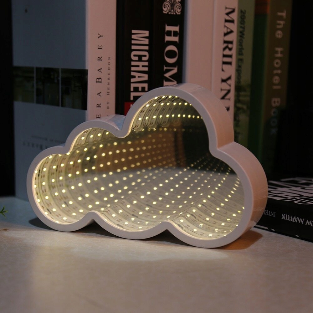 Lustro Tunel Led Chmurka Lampka Dekoracyjna 3D - 12469989077 ...