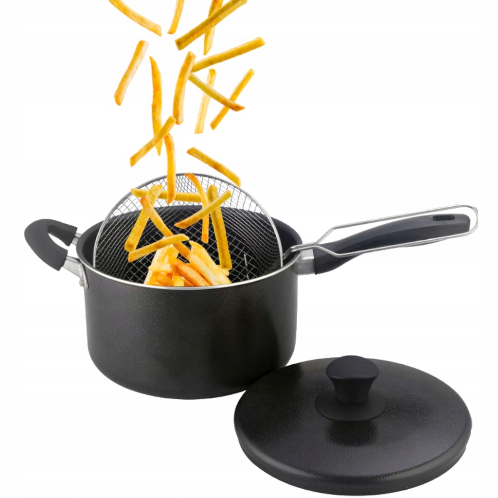 GARNEK RONDEL 2,5 L DO SMAŻENIA FRYTEK Z KOSZYKIEM - 12996924905 ...