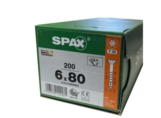 B2732 SPAX WKRĘTY DO WZMOCNIEŃ 6x80/ 200szt. - 12652725602 - oficjalne archiwum Allegro