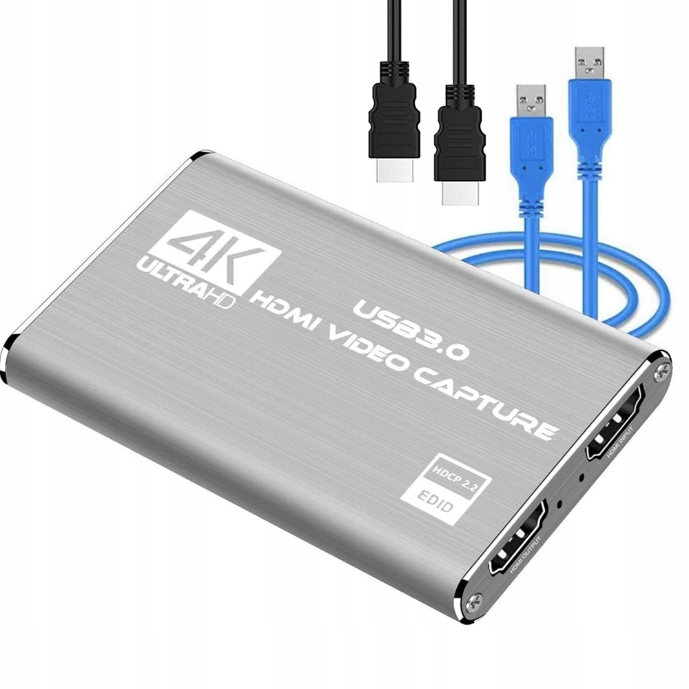 USB 3.0 - GRABBER NAGRYWARKA OBRAZU PC HDMI 4K OBS - 13557201984 ...