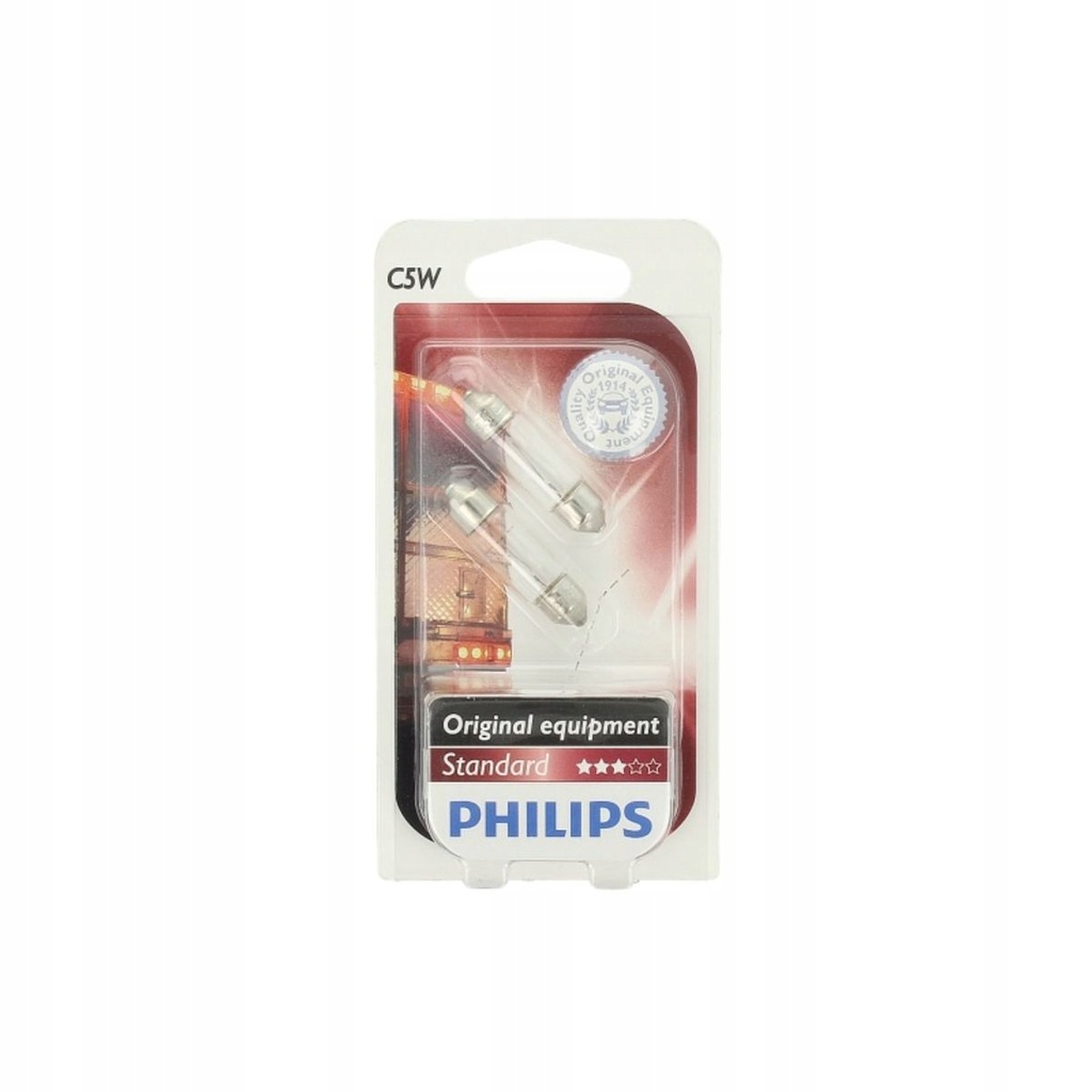 Żarówka PHILIPS C5W 24V 5W SV8,5 13844/B2 2szt. - 9507843390 - oficjalne archiwum Allegro
