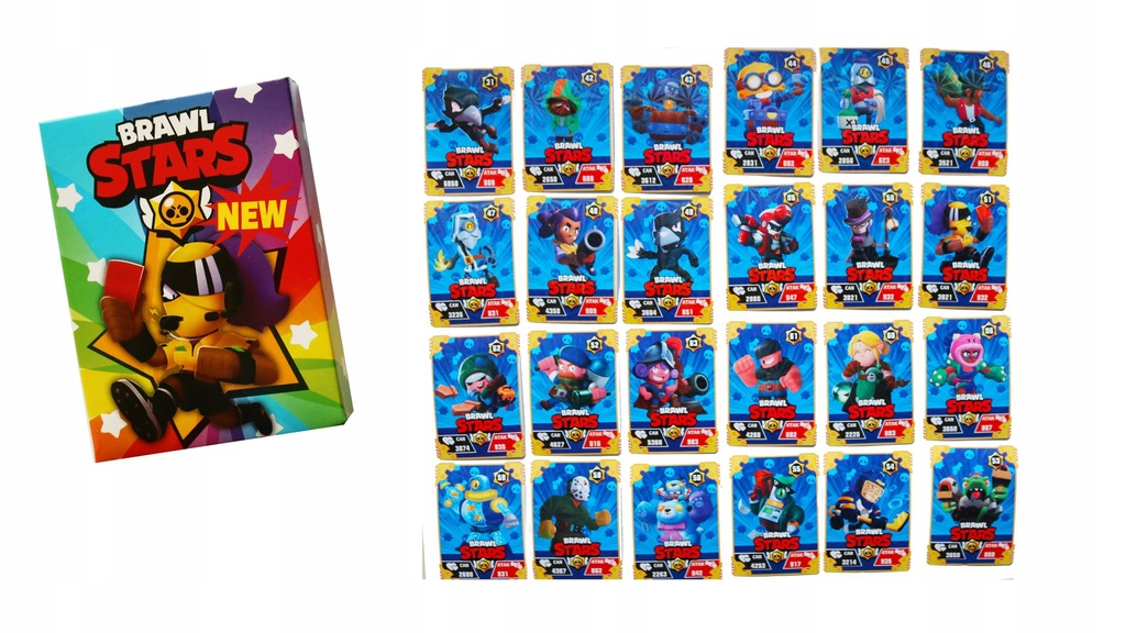 Zestaw KART Brawl Stars gra 24 sztuki karty nowość - 9052162592 ...
