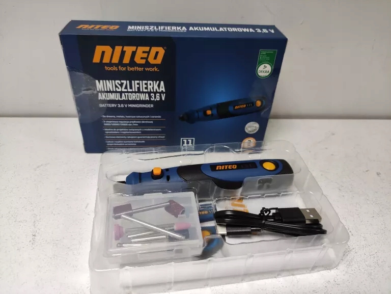 MINISZLIFIERKA AKUMULATOROWA NITEO TOOLS KOMPLET - 13134904985 - oficjalne archiwum Allegro