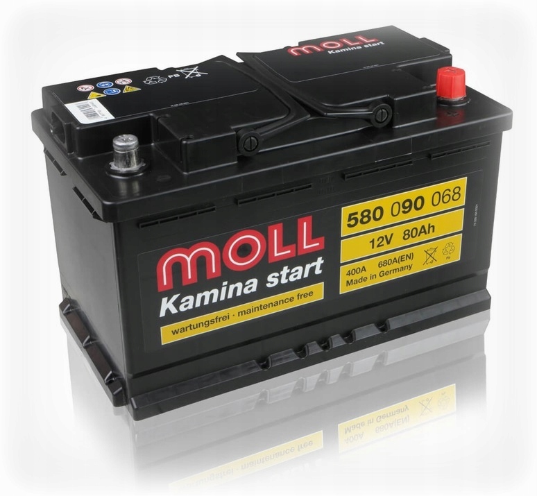 Akumulator Moll 80Ah 680A Kamina - 7612869561 - oficjalne archiwum Allegro