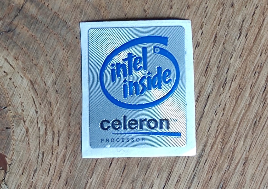 ORYGINALNA naklejka Intel Celeron - 12251238499 - oficjalne archiwum ...