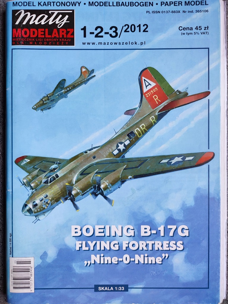 Mały Modelarz 1-2-3/2012 samolot Boeing B-17G UWAGA !! - 14405528081 - oficjalne archiwum Allegro