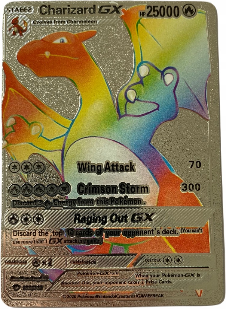 Srebrna Karta Charizard GX - 13596732873 - oficjalne archiwum Allegro