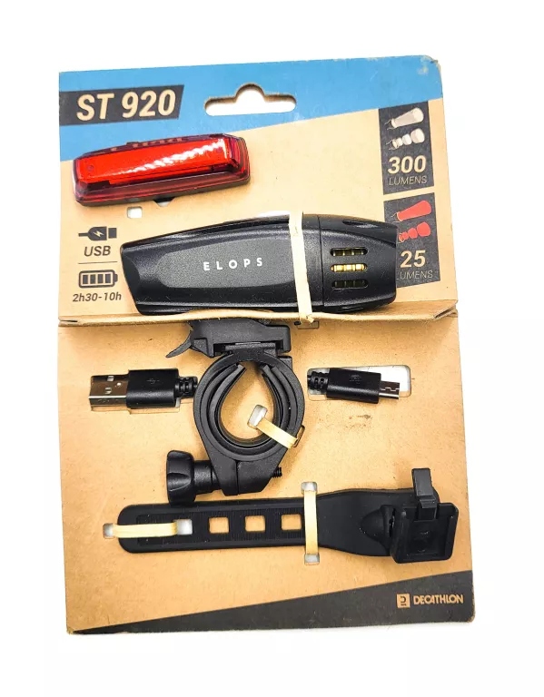 ZESTAW LAMPEK ROWEROWYCH ELOPS ST 920 PRZEDNIA - 13662342623 - oficjalne archiwum Allegro