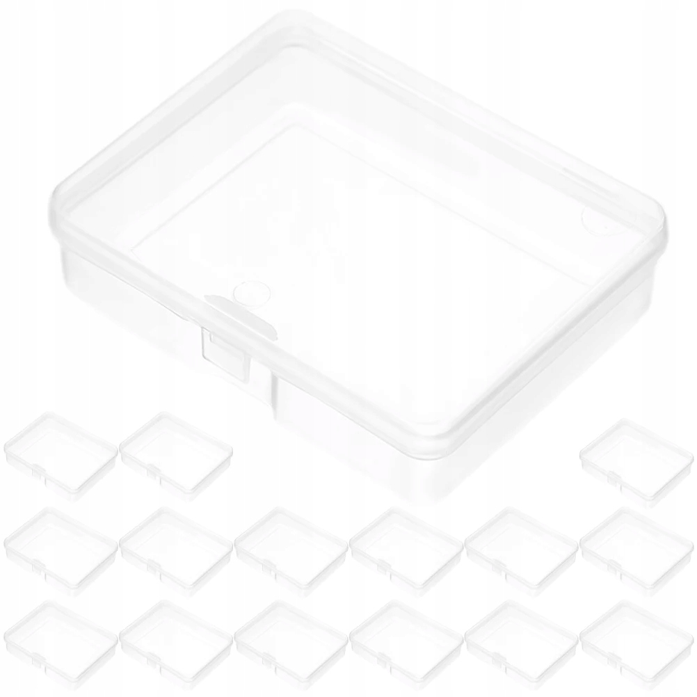 Bead Hinge Containers Clear Plastic Small 30 Pcs - 13937802349 ...