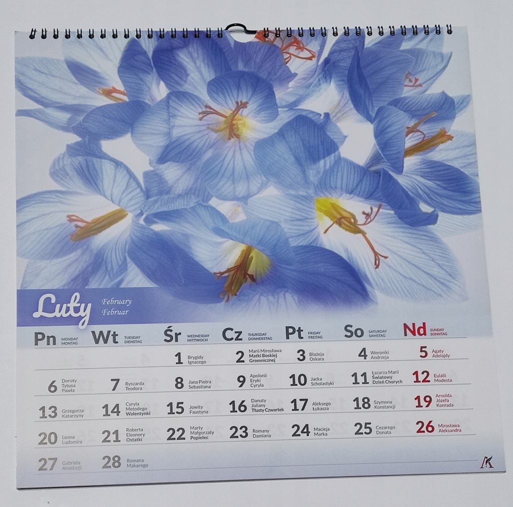 Kalendarz Ścienny 2023 Kwiaty 33x33 - 13312870337 - oficjalne archiwum Allegro