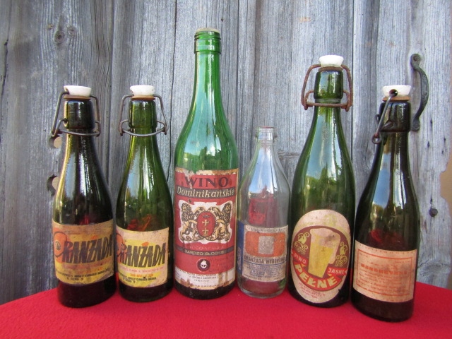 STARA BUTELKA ETYKIETA BROWAR WINO ORANŻADA 6szt. - 14552305482 - oficjalne archiwum Allegro