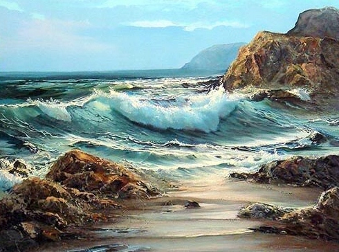 DIAMOND PAINTING HAFT DIAMENTOWY MOZAIKA MORZE - 12853120930 ...