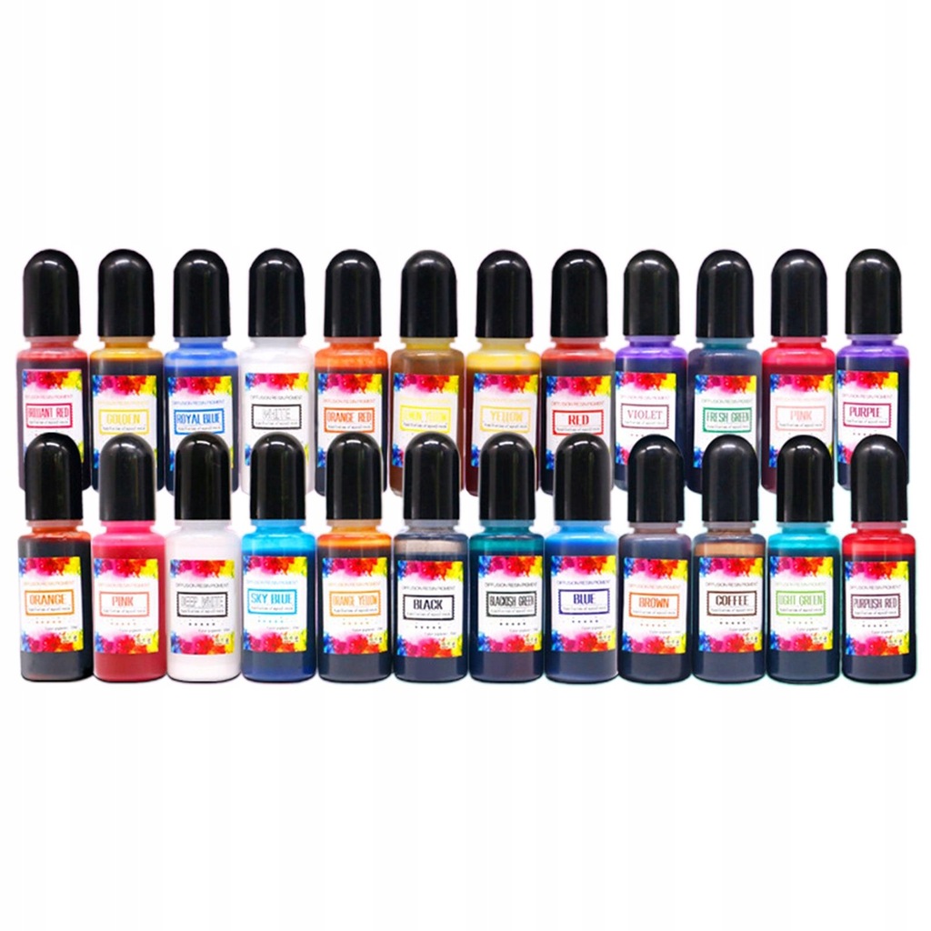 24Pcs Vibrant Inks Set Epoxy Resin Pigment Color - 13207308967 ...