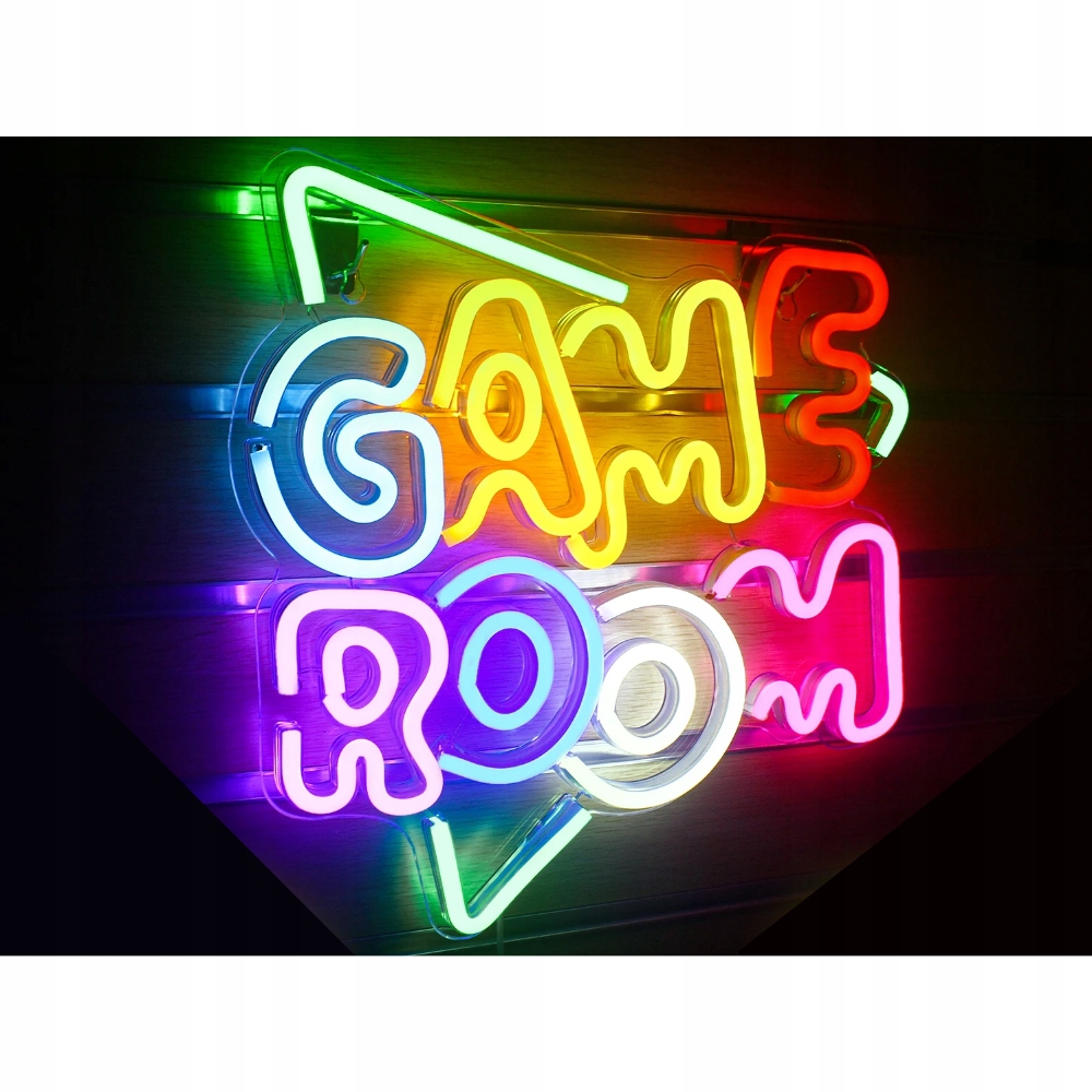 Neon LED napis Game Room Napis ledowy USB Dekoracje do pokoju ...