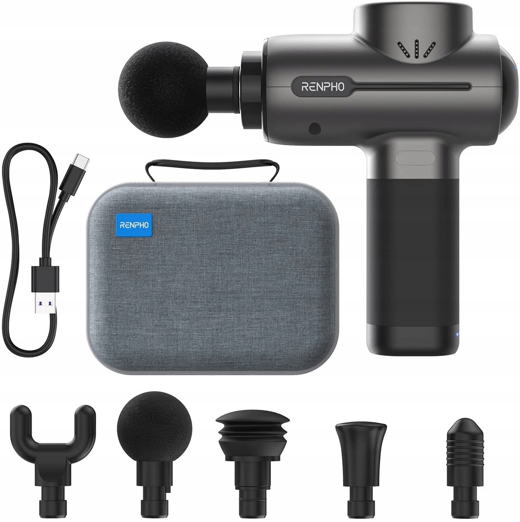 Pistolet Do Masażu Masażer Renpho R3 Mini 5 głowic - 12670039693 ...