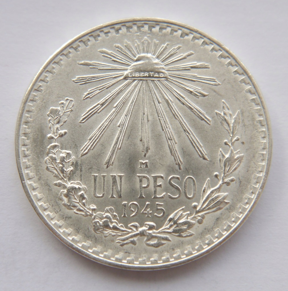 D828/ MEKSYK 1 PESO 1945 SREBRO - 15049559982 - oficjalne archiwum Allegro