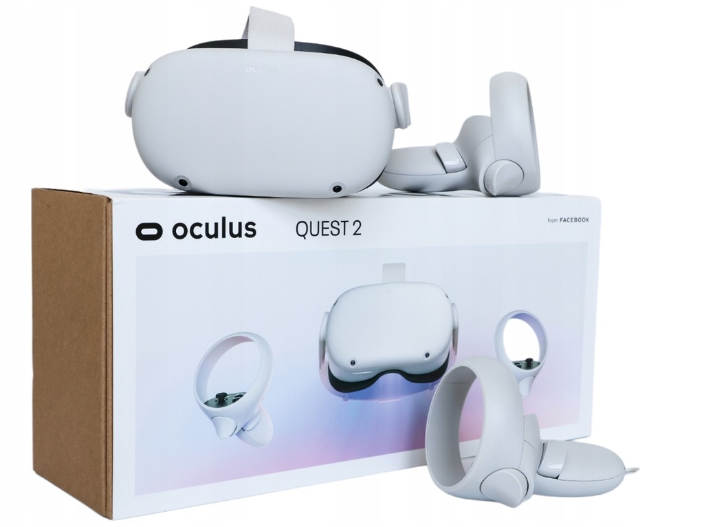 Gogle VR Meta Oculus Quest 2 128GB pamięci + 2 kontrolery Quest Touch ...