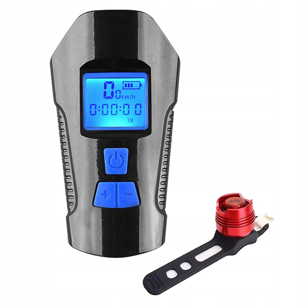 Bike Light Set, Speedometer LED Bike Lights with Horn, USB Blue ...