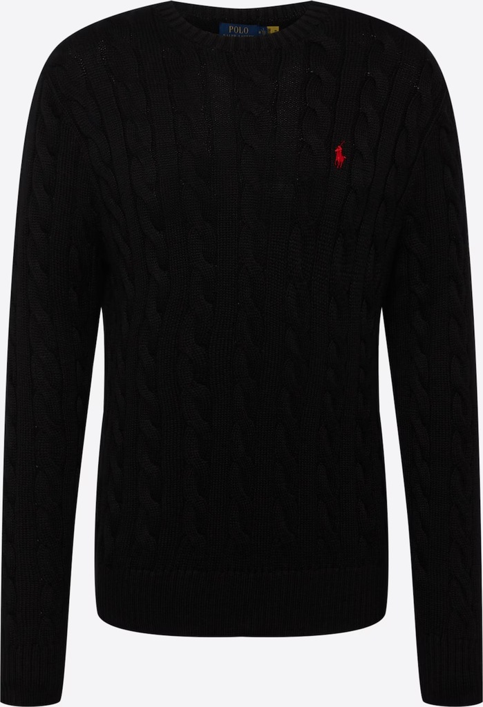 SWETER RALPH LAUREN PLECIONY GRUBY CZARNY r. XXL - 14573469161 ...