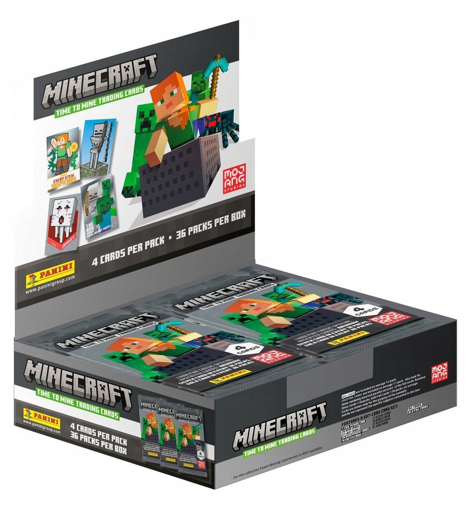 Box Panini Minecraft Time To Mine Karty Saszetki - 12083468597 ...