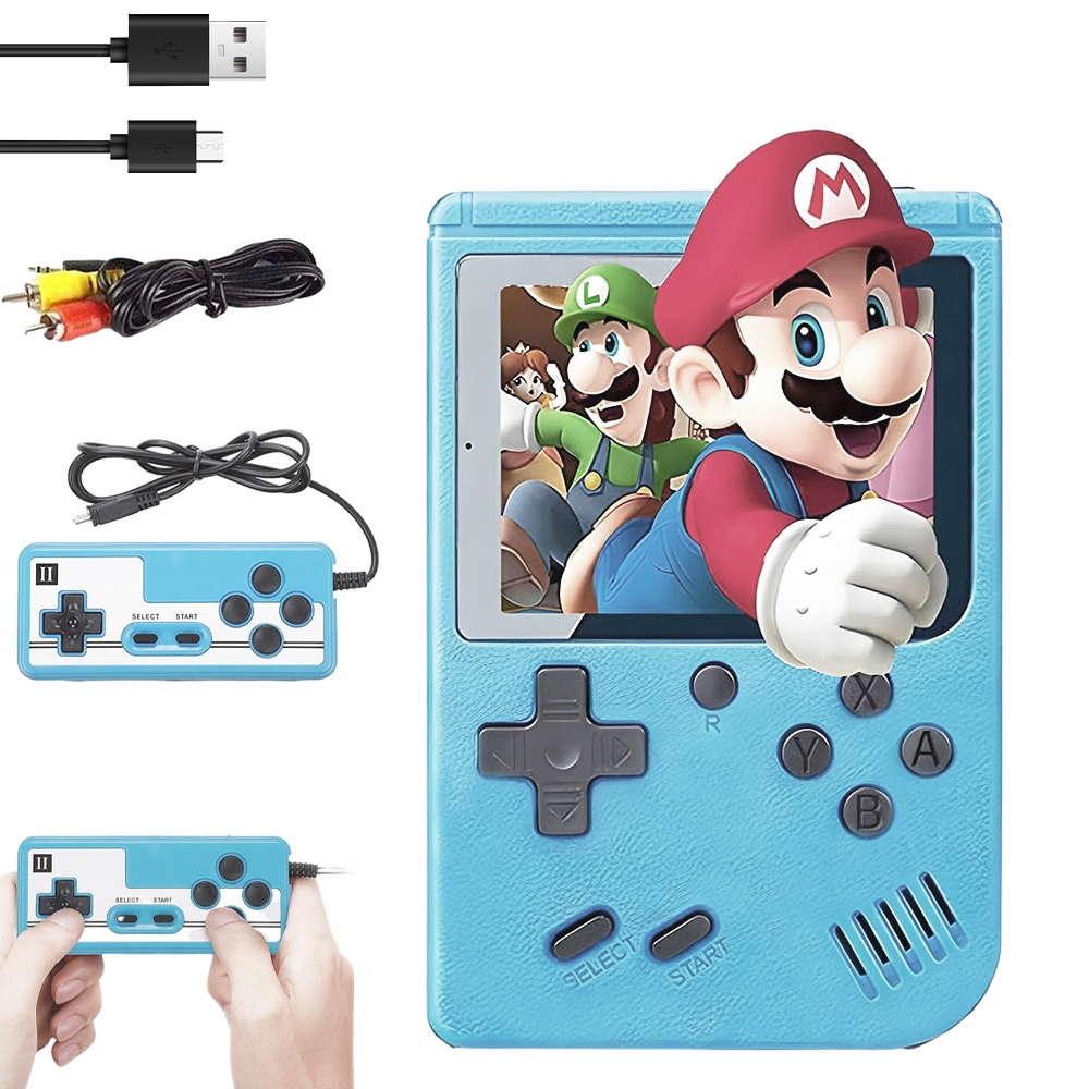 PRZENOŚNA MINI KONSOLA RETRO GAMEBOY PEGASUS GAME BOX MARIO CONTRA 500 ...