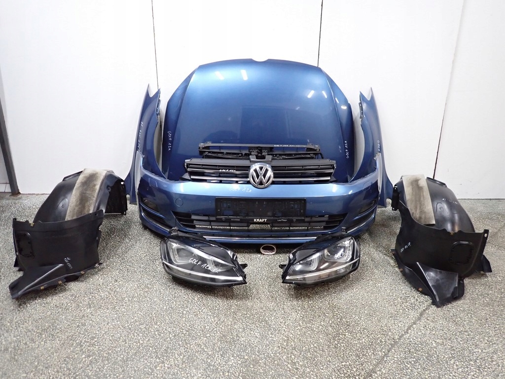 KOMPLETNY PRZÓD MASKA LAMPY ZDERZAK EUROPA VW VOLKSWAGEN GOLF VII 7 12R - 15564074641 ...