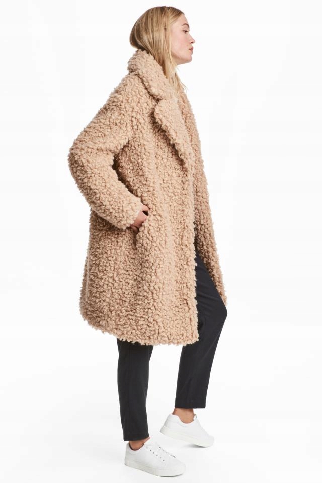 PŁASZCZ FUTRO BARANEK H&M BEŻOWE L Z374 - 7820417828 - oficjalne ...
