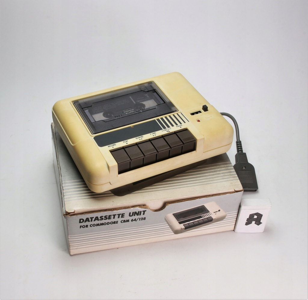 ANK STARY MAGNETOFON DATASETTE DO COMMODORE CBM 64/128 Z PUDEŁKIEM ...
