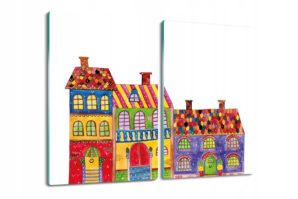 deska na blat kuchenny 2x30x52 Domy rysunek kolory - 11968578192 ...