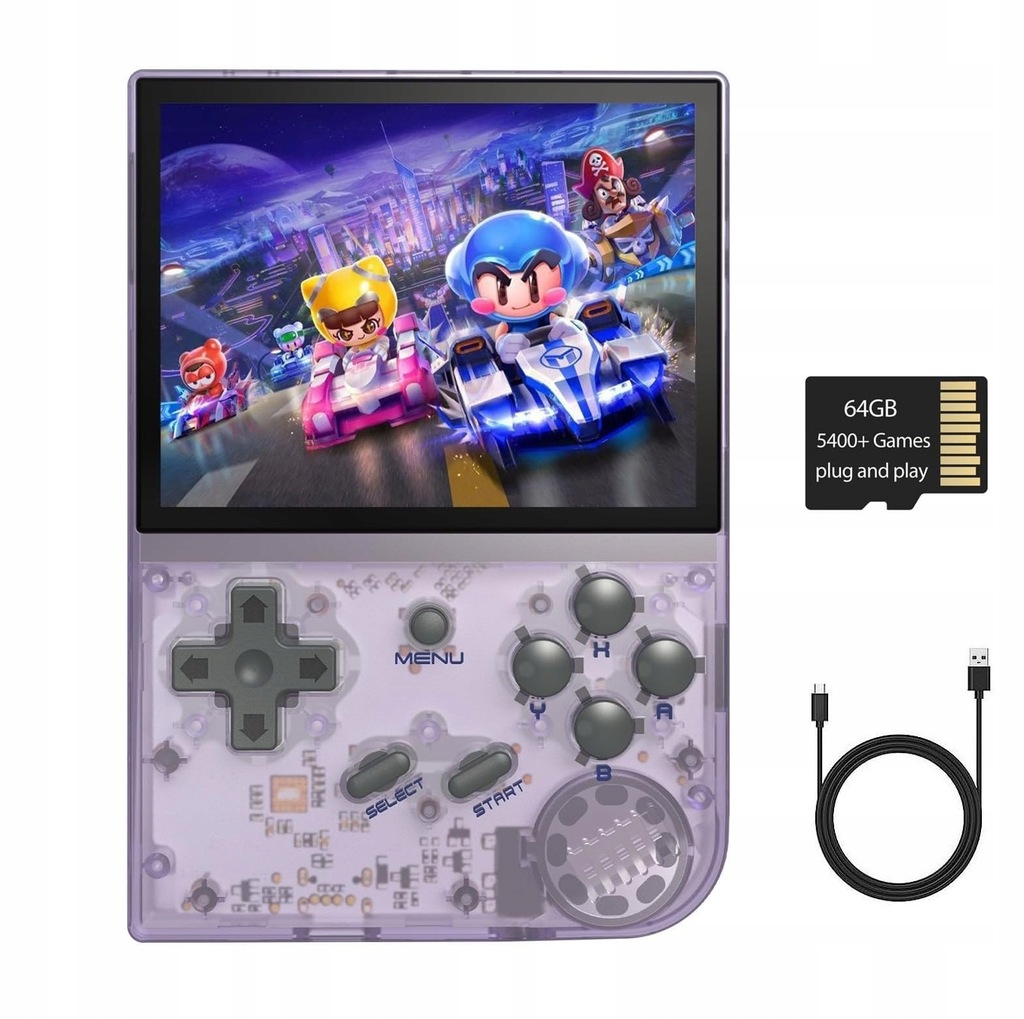 PRZENOŚNA KONSOLA RETRO DO GIER ANBERNIC RG35XX 3,5" Z 5474 GIER 64GB ...
