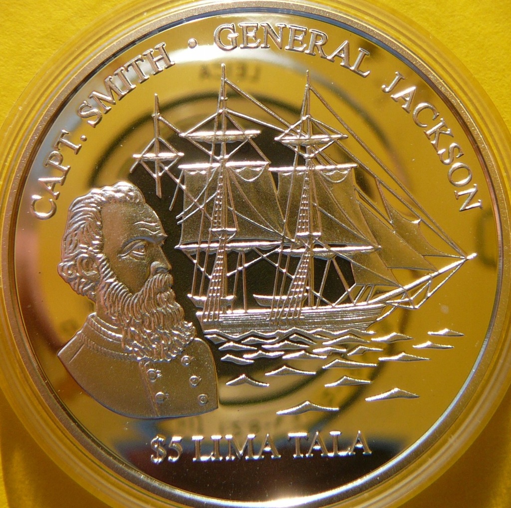5$ TOKELAU 2003 ŻAGLOWIEC KAPITAN SMITH GEN JACKSON - 15033533914 ...