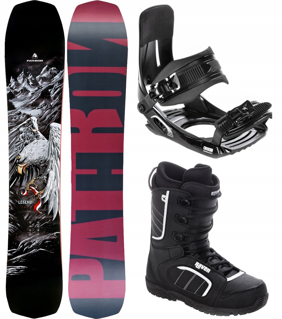 Zestaw Snowboard PATHRON Legend 160cm Wide + wiązania MP180 + buty Target - 14686758439 ...