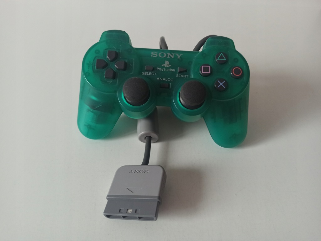 PAD PLAYSTATION PS1 DUALSHOCK ZIELONY SCPH -1200 A - 12957444083 ...