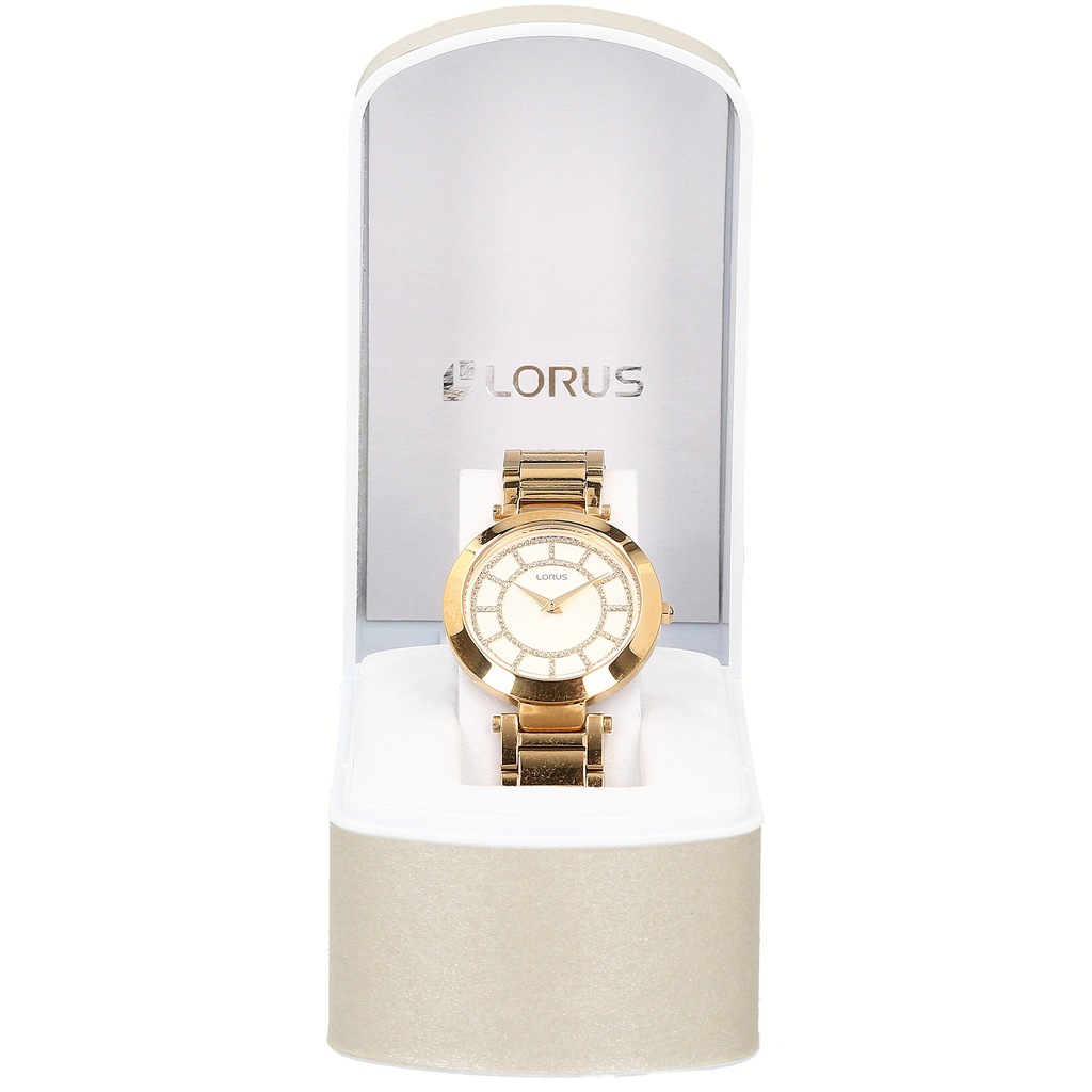Złoty zegarek damski na bransolecie Lorus RRW86EX9 - 7437111474 ...