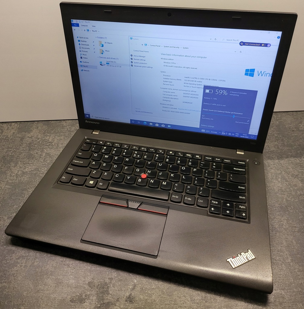 Lenovo Thinkpad T450 14 i5 10GB/ 240GB H002 - 12281365397 - oficjalne ...