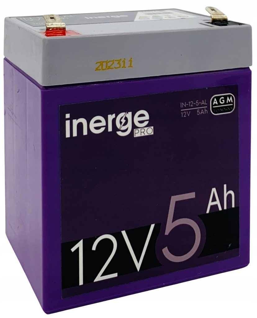 AKUMULATOR BEZOBSŁUGOWY AGM PRO 12V 5Ah (wymiar 4.5Ah) UPS CIĘŻKI 1,65 kg - 15121086861 ...