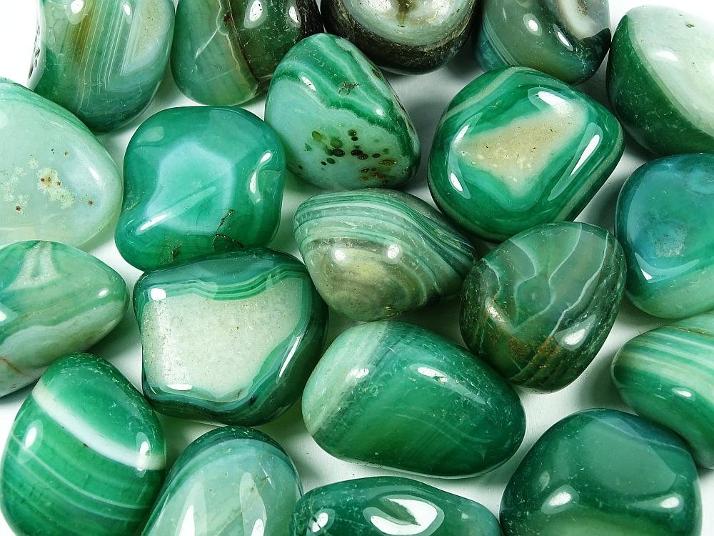 Agat Zielony Szlifowany - 20-30 mm - 1 szt.- 4P- - 13042615380 - oficjalne archiwum Allegro