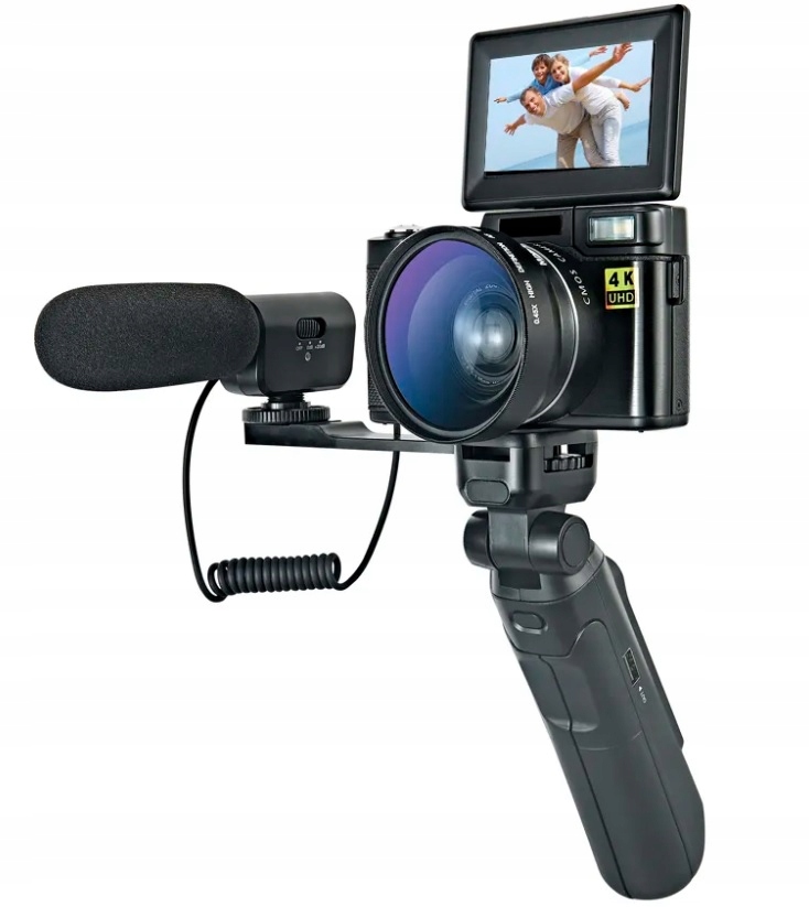 APARAT CYFROWY V-LOG KAMERA 48 MPK 4K 16X ZOOM+AKCESORIA - 14414760564 ...